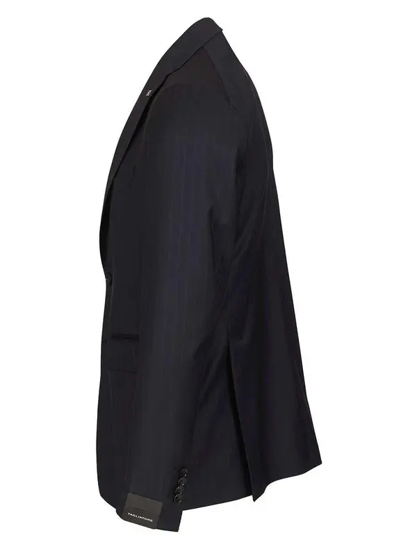 Tagliatore Montecarlo Pinstriped Suit - Blue