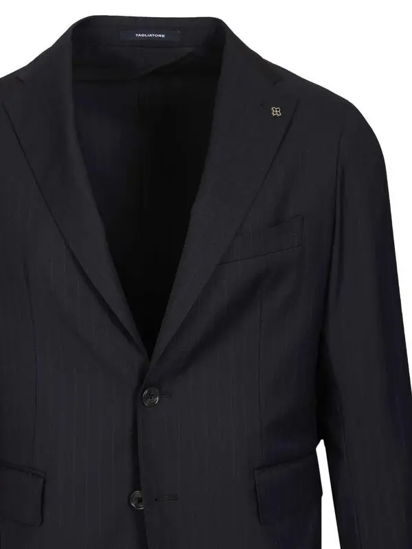 Tagliatore Montecarlo Pinstriped Suit - Blue
