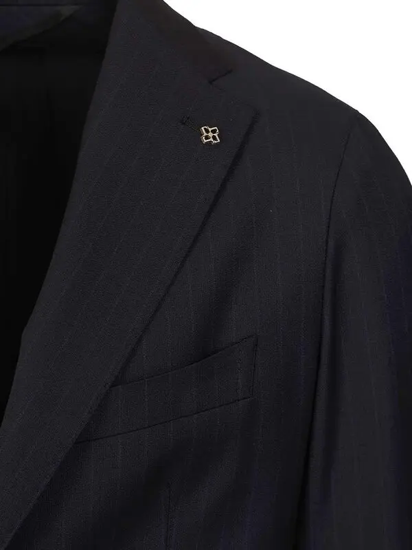 Tagliatore Montecarlo Pinstriped Suit - Blue