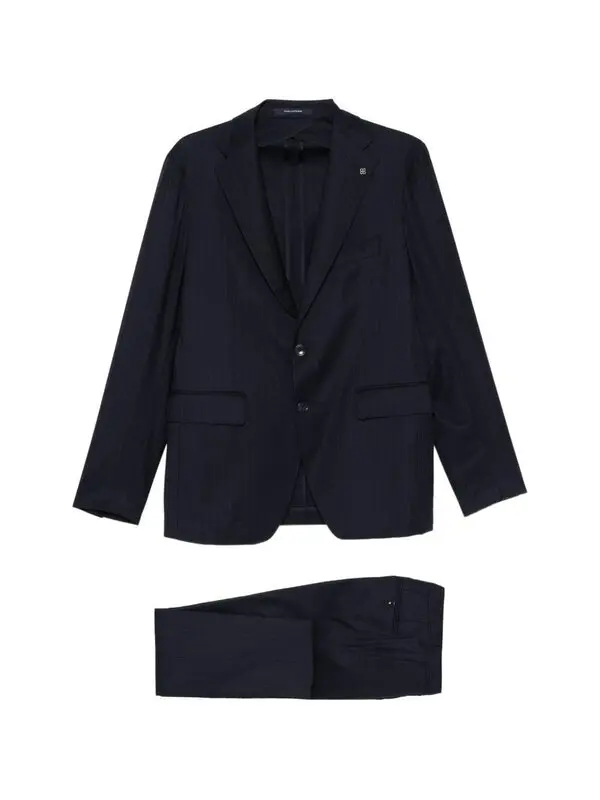 Tagliatore Montecarlo Pinstriped Suit - Blue