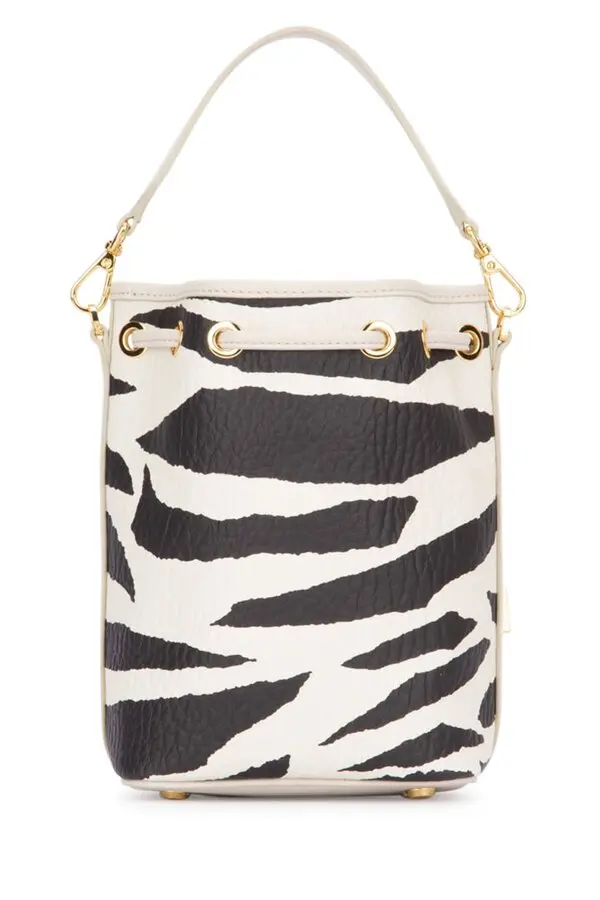 Mcm Bucket Bag With Zebra Print - Multicolor