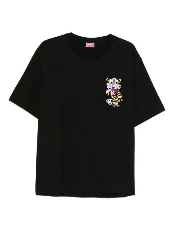 Kenzo Oversized Wild Tiger' T-shirt - Black