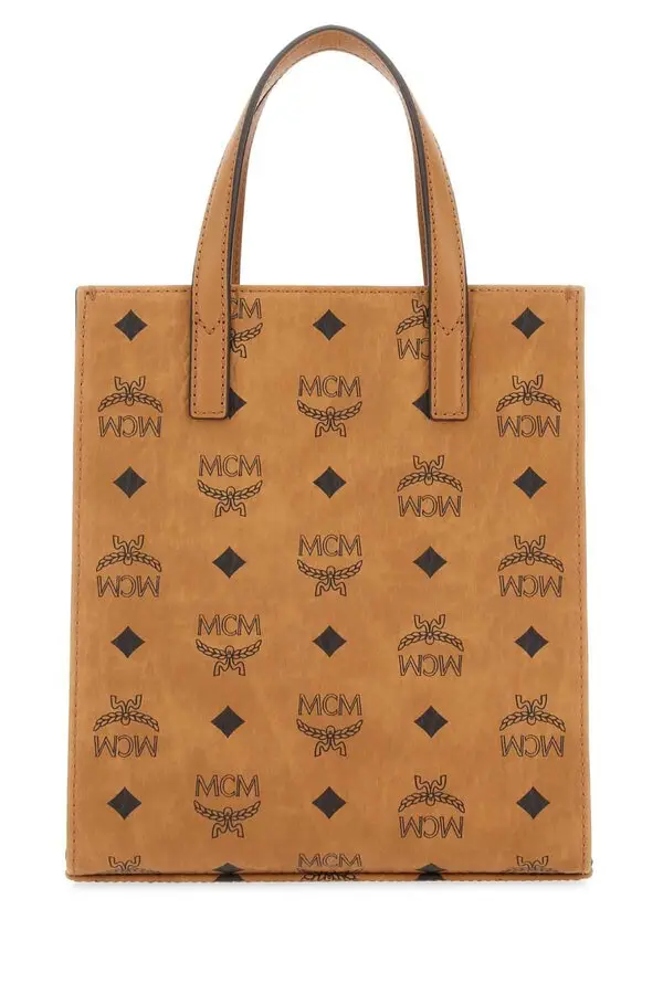 Mcm Printed Canvas Shopping Bag