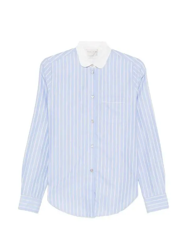 FORTE_FORTE Striped Cotton Shirt - Blue