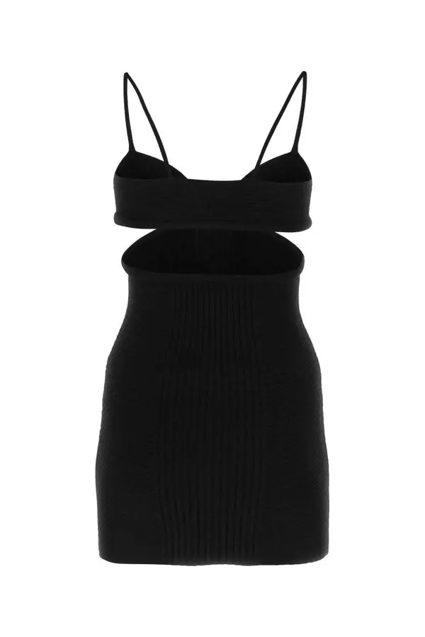 Off-White Viscose Blend Mini Dress