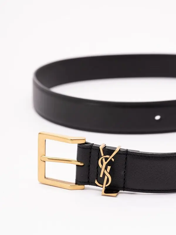 Saint Laurent Cassandre Vadim Leather Belt