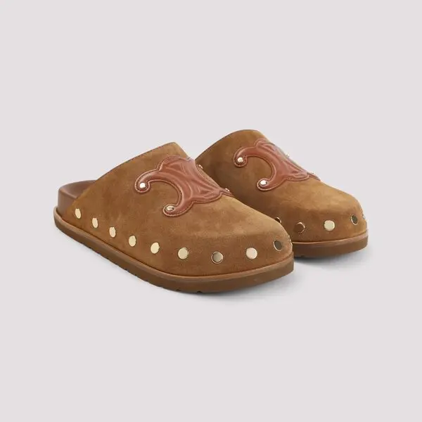 Celine Triomphe Wedge Mules