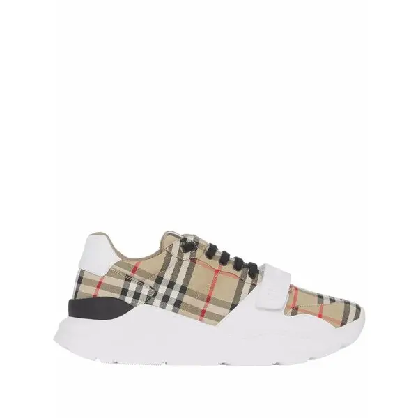 Burberry Check Low-top Sneakers - Cream