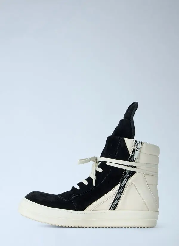 Rick Owens High-top Suede Geobasket Sneakers