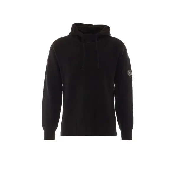 C.P. COMPANY Lens Knitted Hoodie - Black