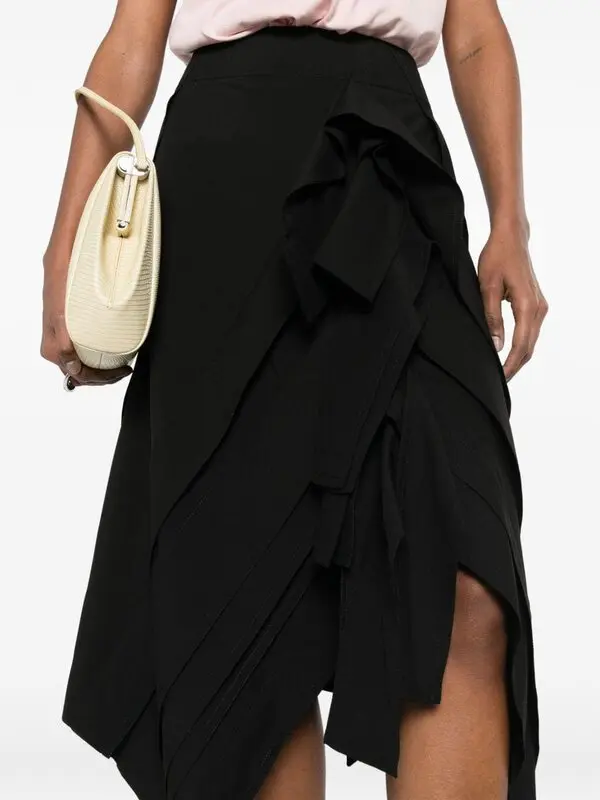 Bottega Veneta Asymmetric Ruffled Skirt - Multicolor