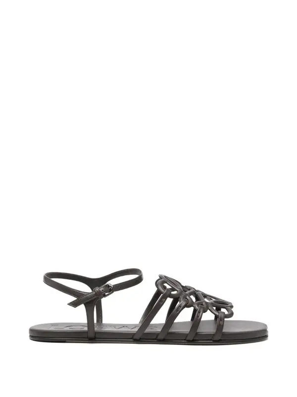 Loewe Petal Anagram Leather Sandals - Multicolor