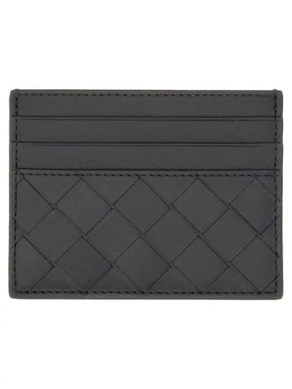 Bottega Veneta Woven Credit Card Holder - Black