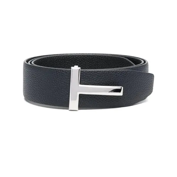 TOM FORD Leather Reversible Belt - Blue