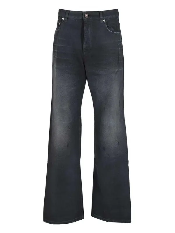 Balenciaga Regular Faded Jeans - Blue