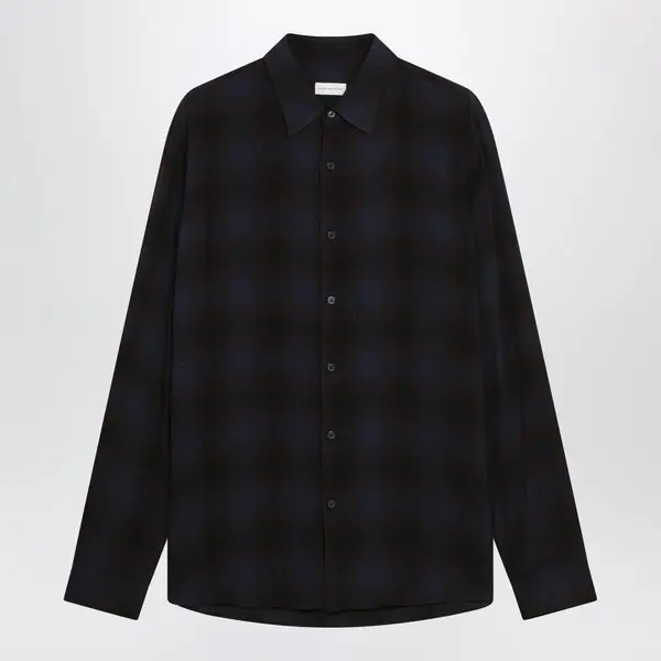 Dries Van Noten Check-pattern Viscose Shirt - Brown