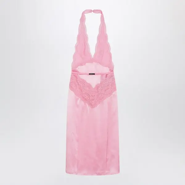 Gucci Satin And Lace Dress - Pink