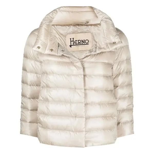 Herno Neutrals Jackets Puffer Jackets - Cream