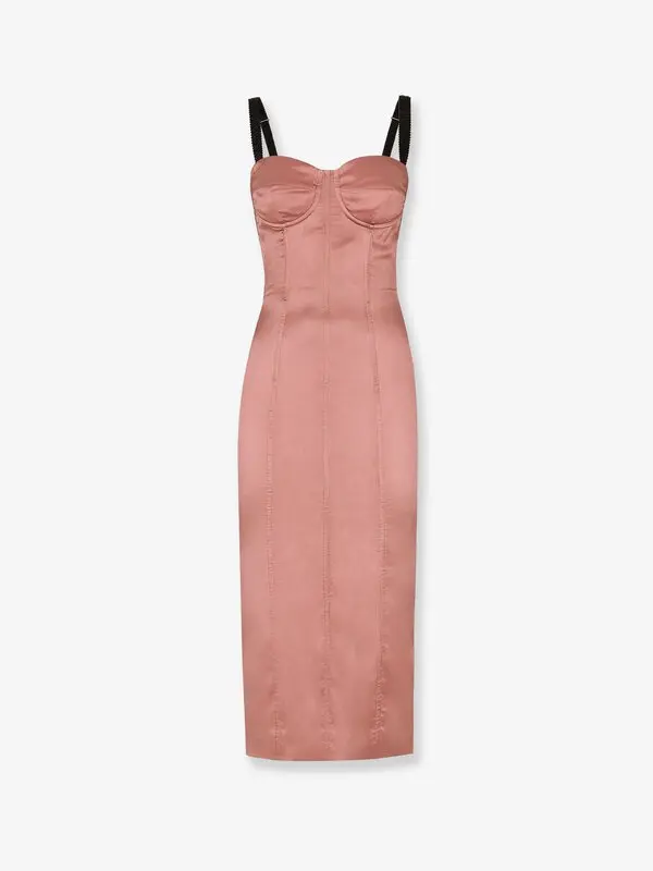 Dolce & Gabbana Stretch Satin Dress - Multicolor