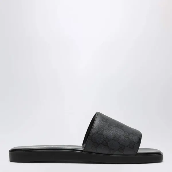 Gucci Generation Gg Canvas Slider Sandals - Black