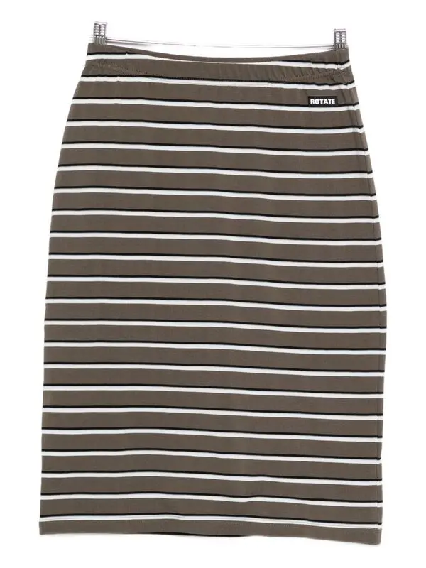 ROTATE BY BIRGER CHRISTENSEN Jersey Midi Skirt - Multicolor