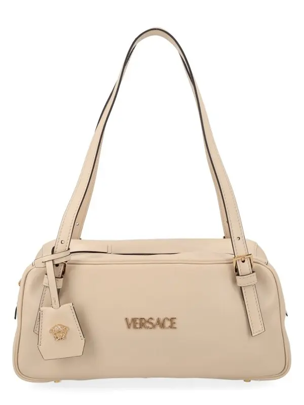 Versace Lamb Leather Tag Bag - Cream