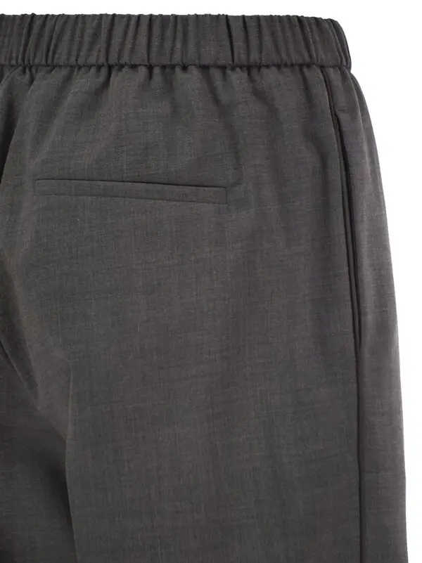 Peserico Stretch Wool Trousers With Elasticated Waistband