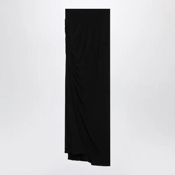 Alaïa Long Draped Skirt In Jersey - Black