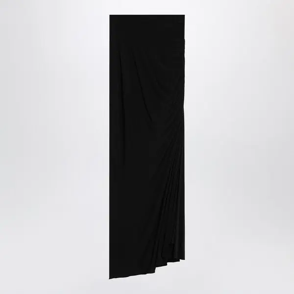 Alaïa Long Draped Skirt In Jersey