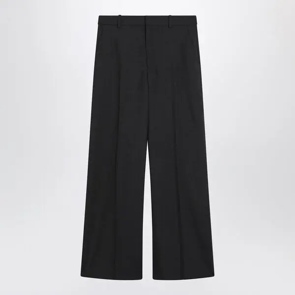 Gucci Wide-leg Grey Wool Trousers