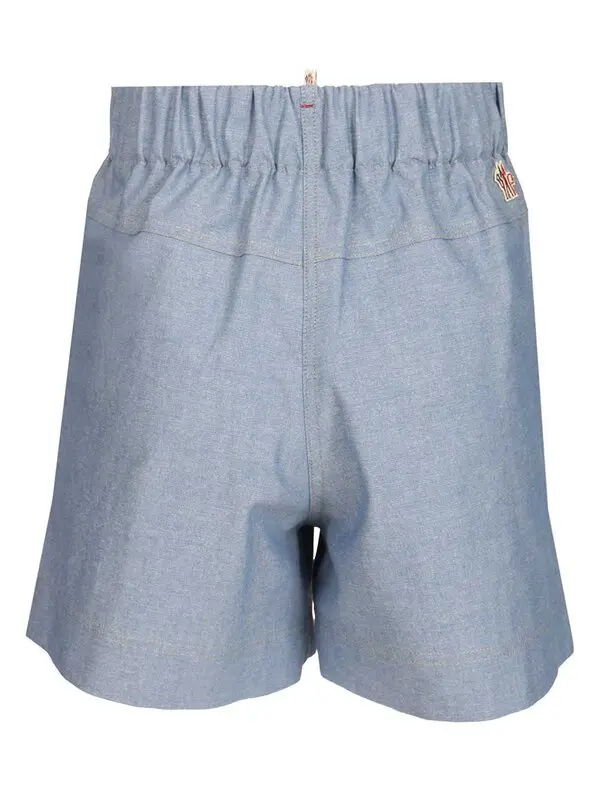 Moncler Chambray Cotton Shorts