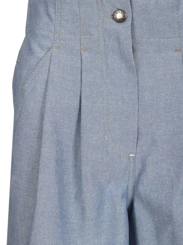 Moncler Chambray Cotton Shorts