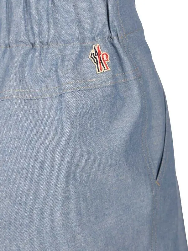 Moncler Chambray Cotton Shorts