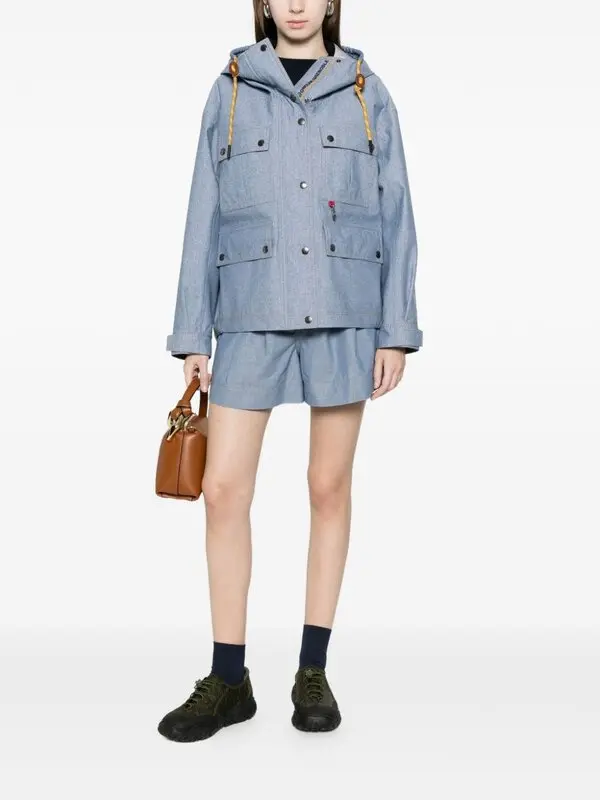 Moncler Chambray Cotton Shorts