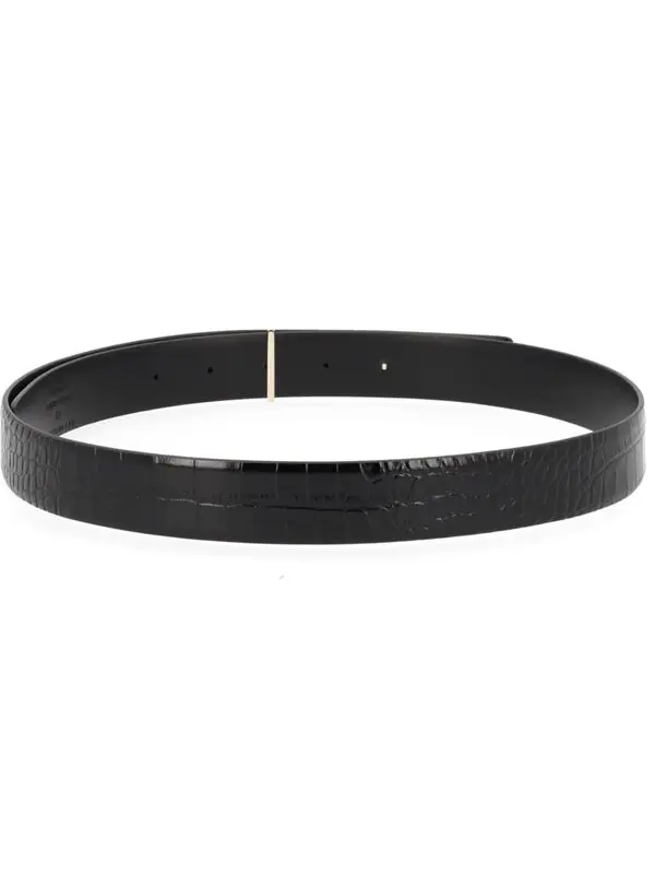 TOM FORD Leather Belt With T Buckle - Black
