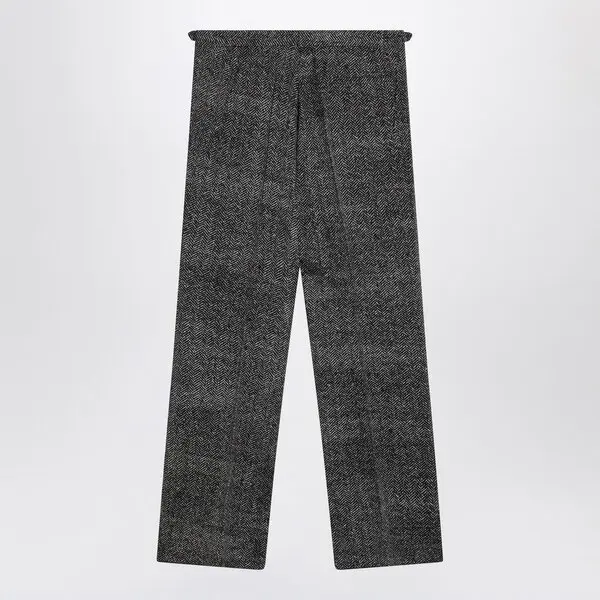 Prada White Herringbone Pants
