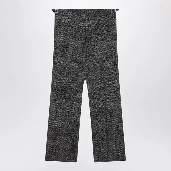 Prada Herringbone Pants - Black