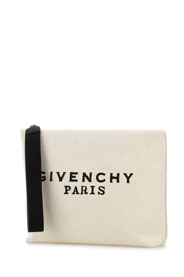 Givenchy Ivory Canvas Pouch