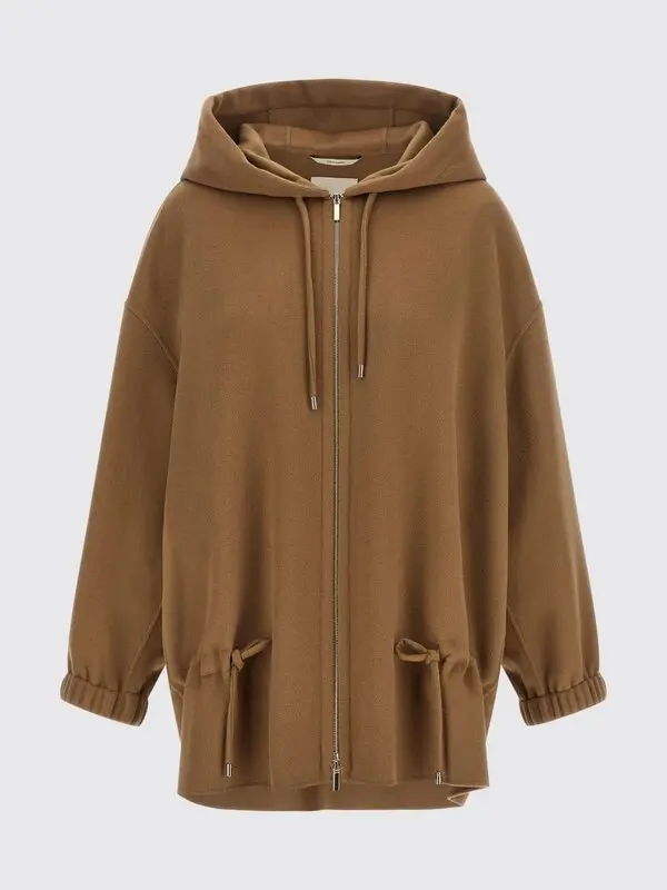 Max Mara Single-breasted Wool Hooded Coat