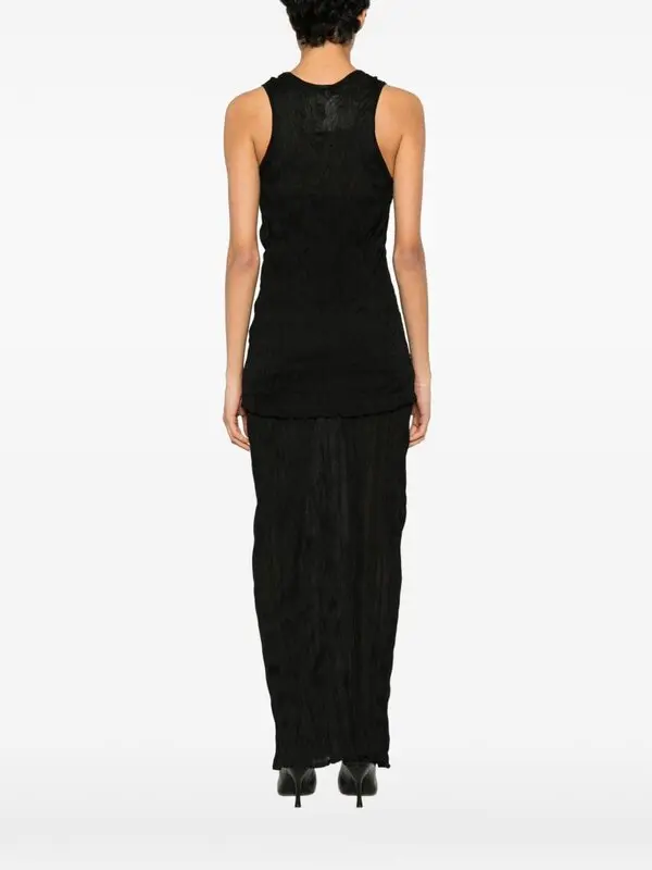 TOTEME Crinkled Knit Tank - Black