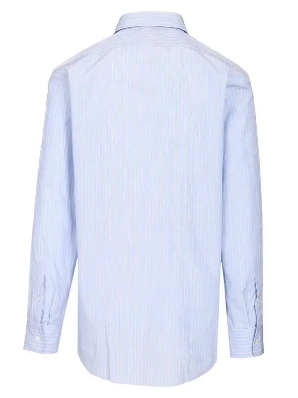 MAISON MARGIELA Tailored Striped Cotton Shirt - Blue