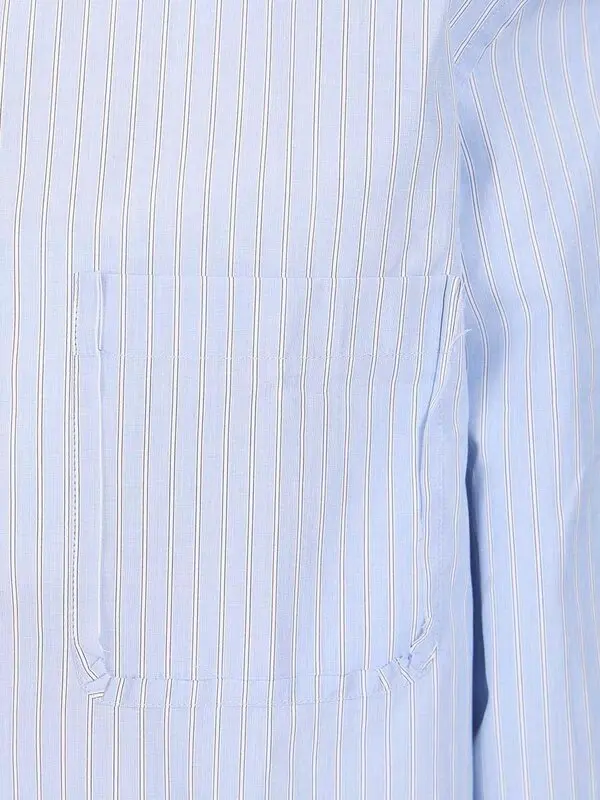 MAISON MARGIELA Tailored Striped Cotton Shirt - Blue