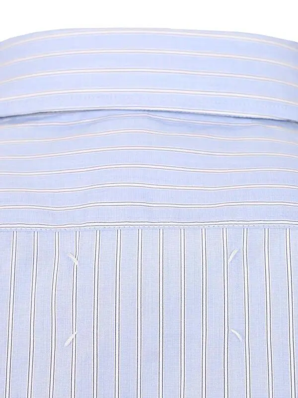 MAISON MARGIELA Tailored Striped Cotton Shirt - Blue
