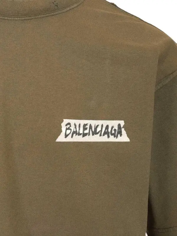 Balenciaga Masking Tape' T-shirt - Green