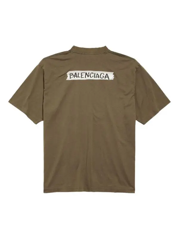Balenciaga Masking Tape' T-shirt - Green