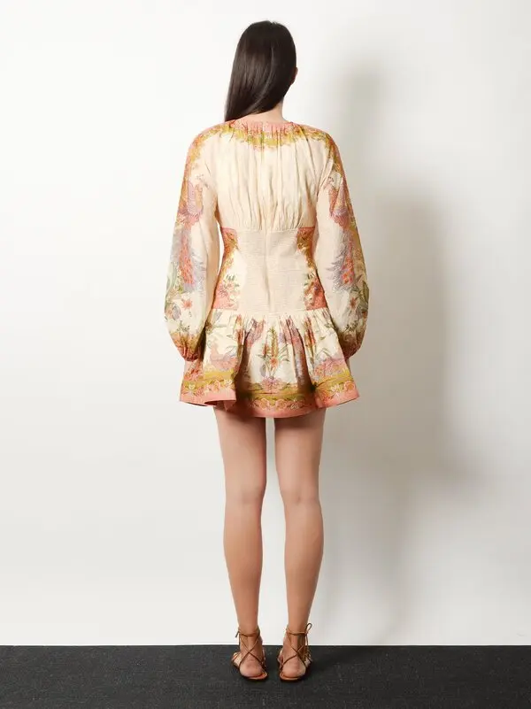 Zimmermann Indra Cotton And Silk Mini Dress - Multicolor