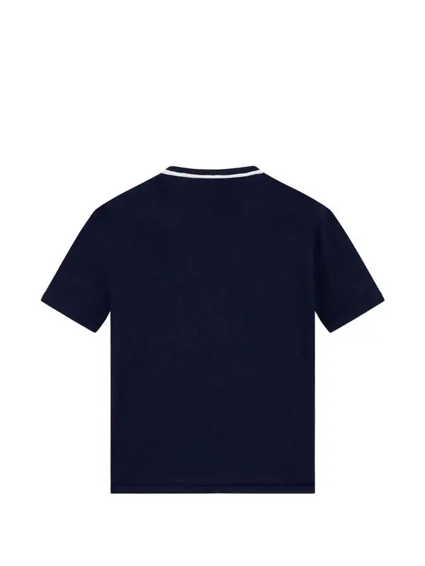 Giorgio Armani Crew Neck Sweater In Linen And Silk