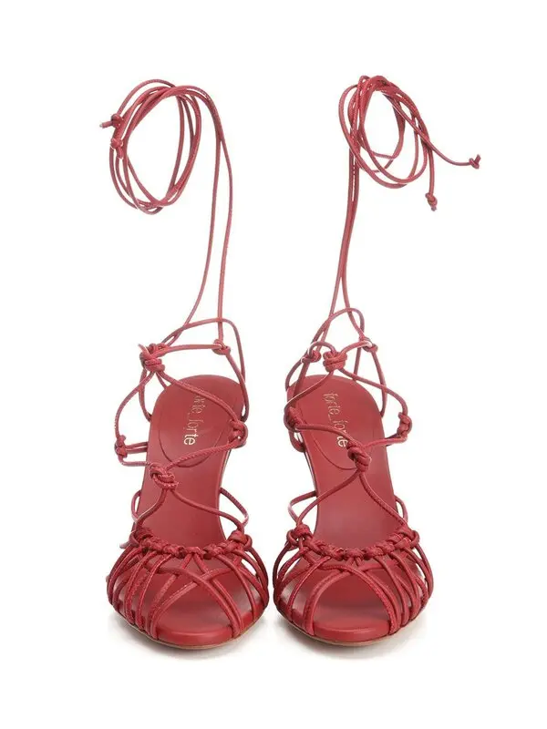 FORTE_FORTE White Leather Sandals