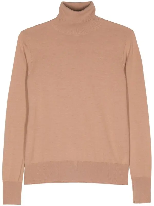FORTE_FORTE Superfine Merinos Turtleneck Sweater - Brown