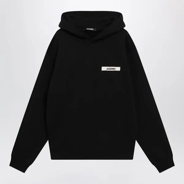 Jacquemus Grosgrain Logo Hoodie - Black